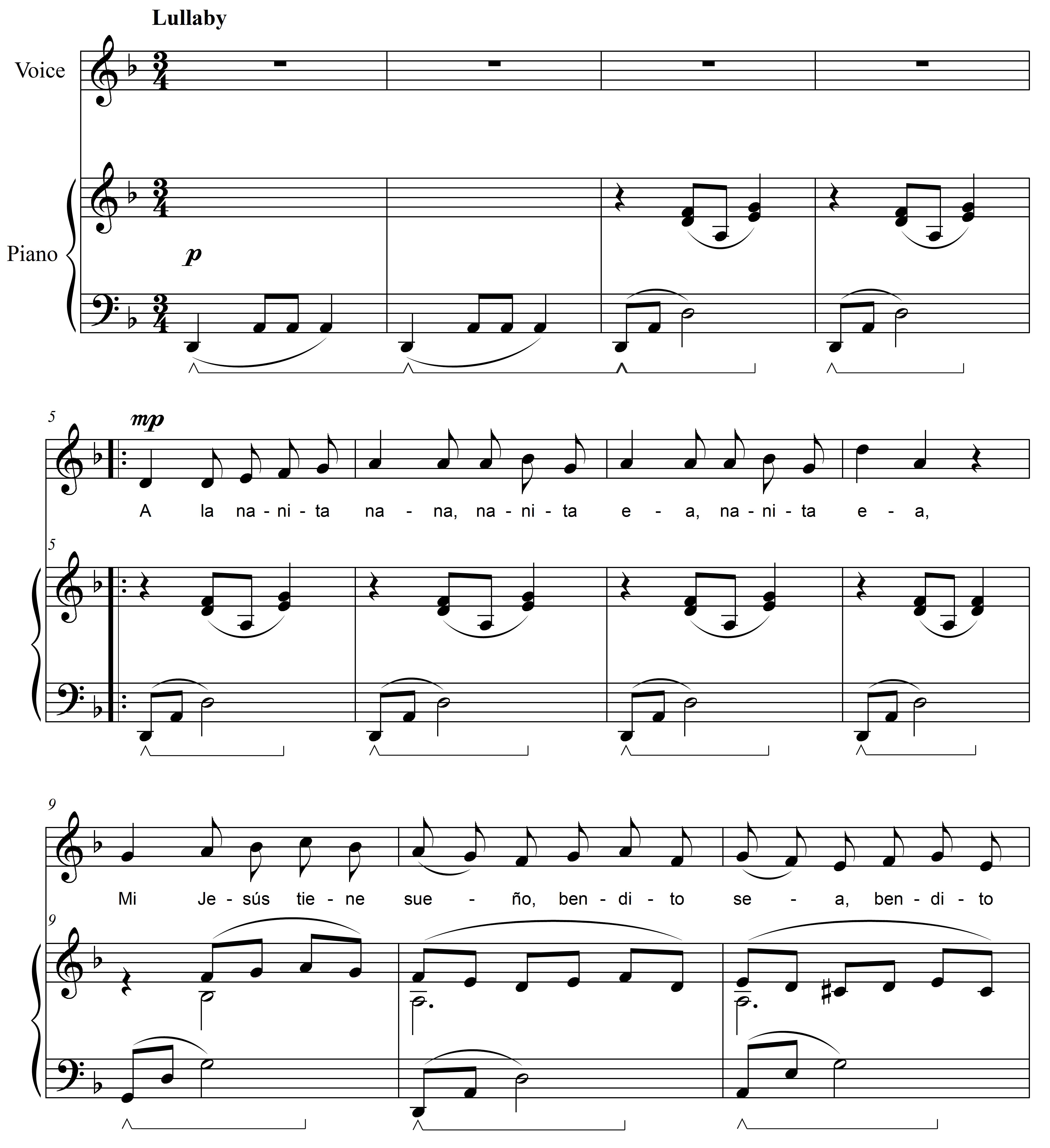 A La Nanita Nana (Spanish Traditional Carol) arr. Garcia | eNovativePiano